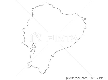 Ecuador blank map - Stock Illustration [86954949] - PIXTA