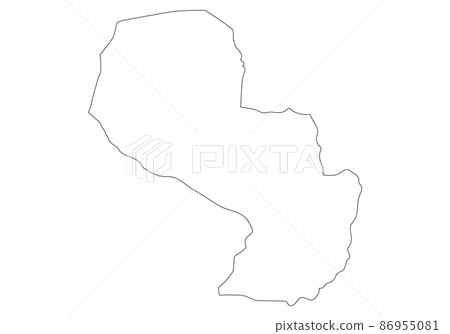 Blank map of Paraguay - Stock Illustration [86955081] - PIXTA
