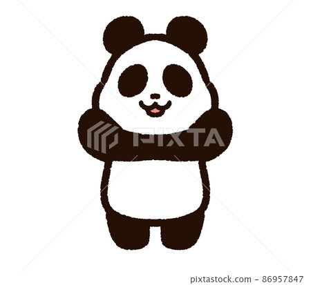 Hurray cute panda - Stock Illustration [86957847] - PIXTA