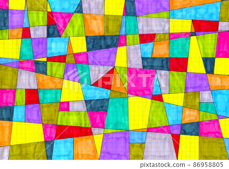 Abstract background with colorful hand-drawn... - Stock Illustration ...