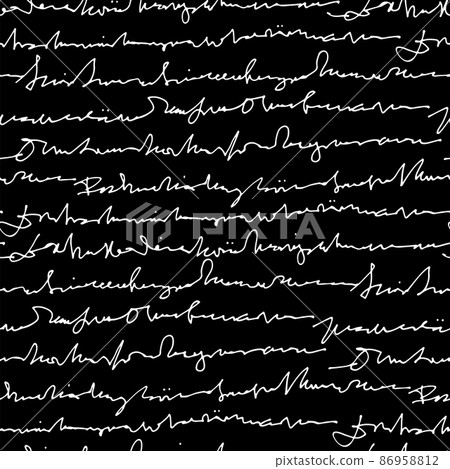 Handwritten abstract text vector seamless...-插圖素材 [86958812] - PIXTA圖庫