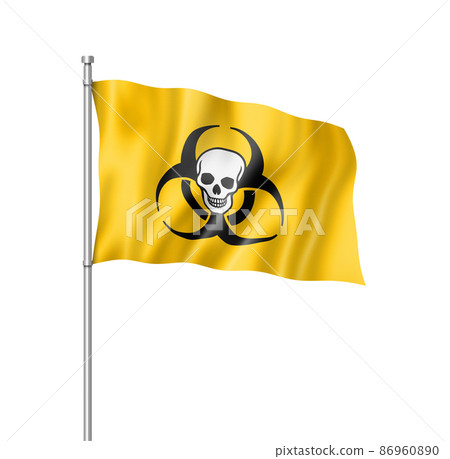 Biohazard flag isolated on white-插圖素材 [86960890] - PIXTA圖庫