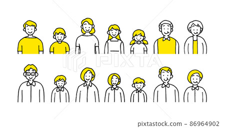 Three generations family - Stock Illustration [86964902] - PIXTA