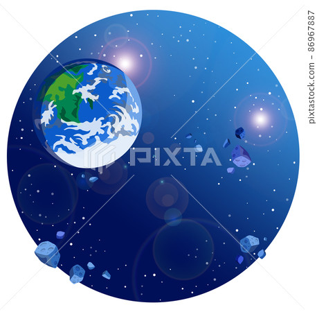 Space, Earth, Background, Material - Stock Illustration [86967887] - PIXTA