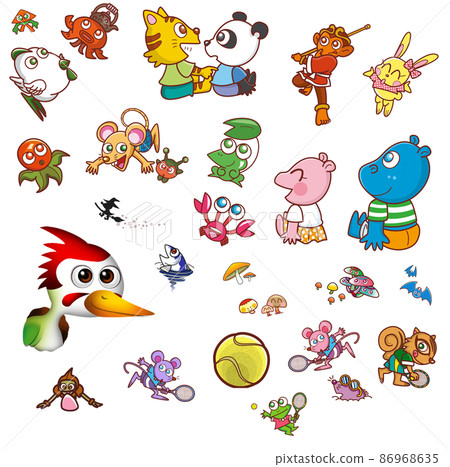 Small animal character collection 007 - Stock Illustration [86968635 ...