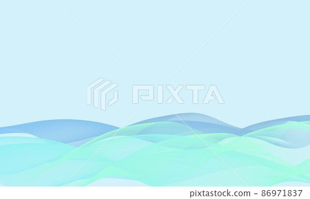Vector blue water wave layer shape wavy pattern...-插圖素材 [86971837 ...