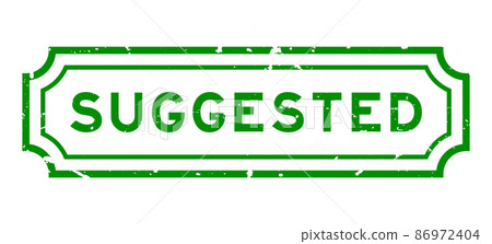 Grunge green suggested word rubber seal stamp... - Stock Illustration ...