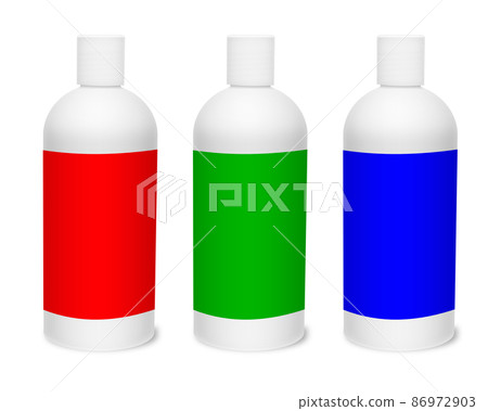 Three RGB bottle blank template red, green and... - Stock Illustration ...