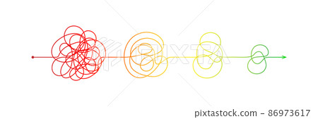 Complex messy connected lines as concept of... - Stock Illustration ...