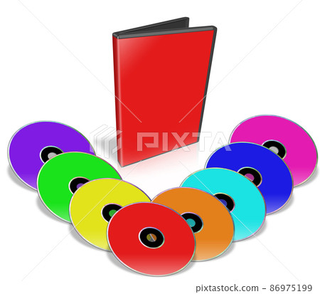 Many colorful DVD's. - Stock Illustration [86975199] - PIXTA