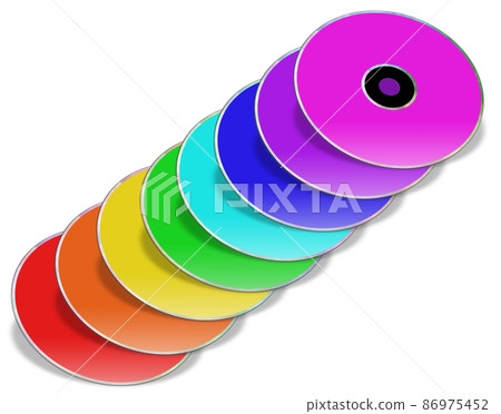 Many Colorful DVD's. - Stock Illustration [86975452] - PIXTA