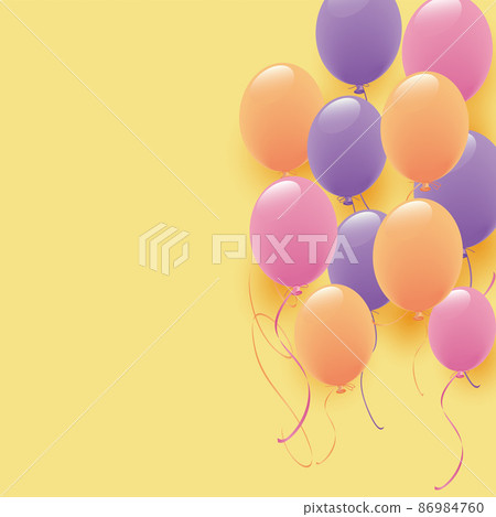 Neutral color balloon illustration background - Stock Illustration ...
