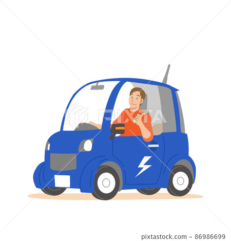 Small Person Driving Car