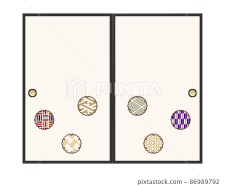 Vector illustration of Japanese-style fusuma... - Stock Illustration [86989792] - PIXTA
