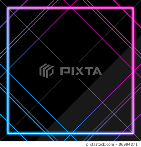 Neon diamond background square pink & blue... - Stock Illustration ...
