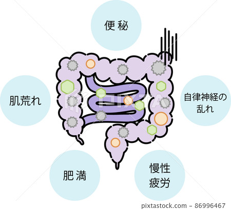 Illustration of intestinal environment - Stock Illustration [86996467 ...