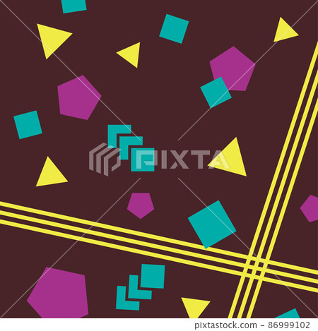 Retro color geometric square background 2 - Stock Illustration ...