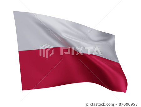 3d illustration flag of Poland. Polish high... - Stock Illustration ...