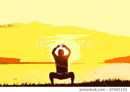Exercise in the sun! - Stock Illustration [87005320] - PIXTA
