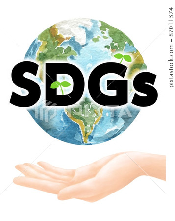 SDGs title and hand illustration - Stock Illustration [87011374] - PIXTA