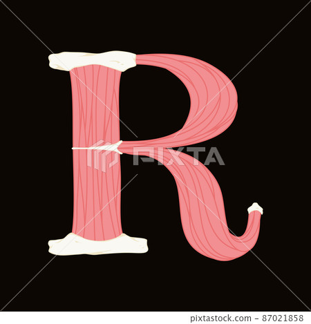 Vector muscle letter.Art font. - Stock Illustration [87021858] - PIXTA
