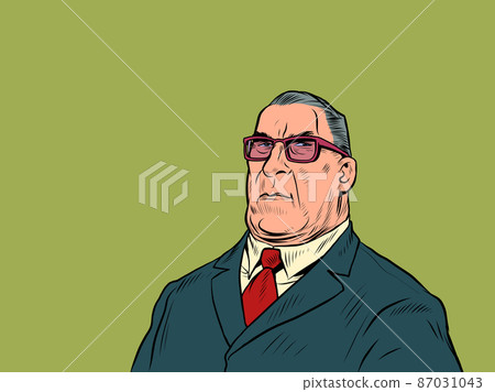 A stout man is a businessman, a serious person....-插圖素材 [87031043 ...