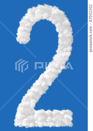 Clouds in shape of figure two - Stock Illustration [87032202] - PIXTA