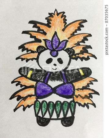 Panda dancing samba - Stock Illustration [87035675] - PIXTA