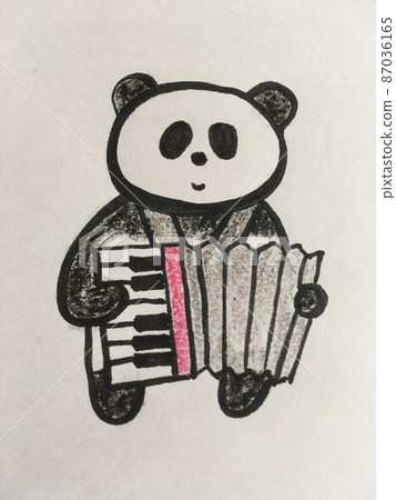 Panda playing the accordion - Stock Illustration [87036165] - PIXTA