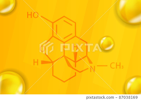Desomorphine chemical formula. Desomorphine 3D... - Stock Illustration ...