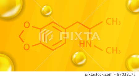 Ecstasy chemical formula. Ecstasy 3D Realistic... - Stock Illustration ...