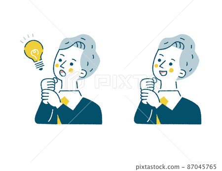 A man with a convincing expression, a... - Stock Illustration [87045765 ...