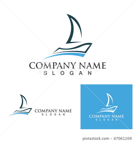 Silhouette of Dhow logo design Traditional... - Stock Illustration ...