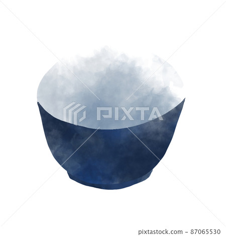 Blue vessel watercolor style illustration - Stock Illustration ...