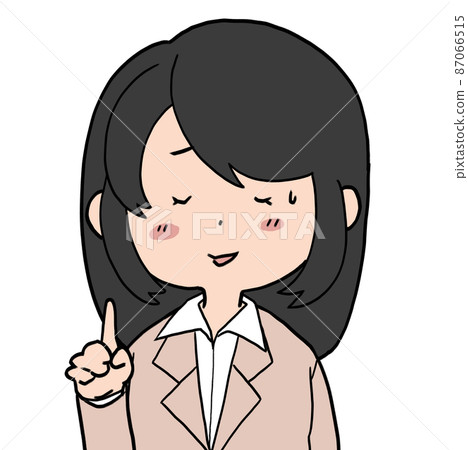 Loose female character pointing pose - Stock Illustration [87066515 ...