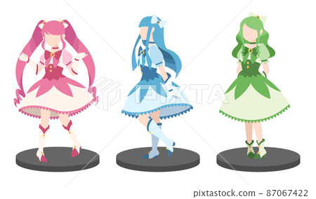Illustration of magical girl figure - Stock Illustration [87067422] - PIXTA