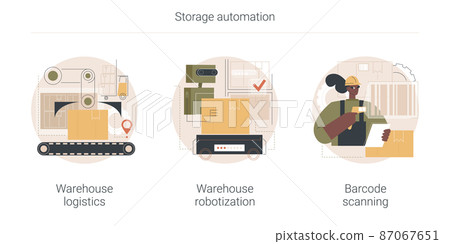 Storage automation abstract concept vector... - Stock Illustration ...