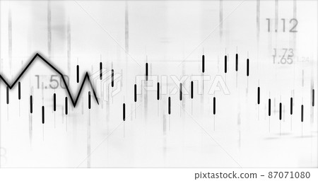 Image of white lines over numbers on white... - Stock Illustration ...