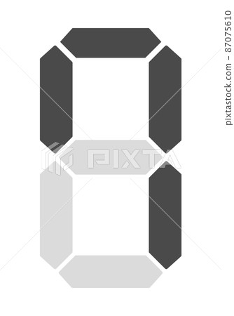 Digital number 7 - Stock Illustration [87075610] - PIXTA