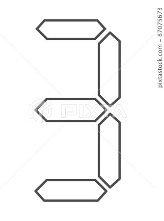Digital number 3 - Stock Illustration [87075673] - PIXTA