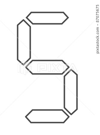 Digital number 5 - Stock Illustration [87075675] - PIXTA