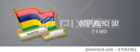 Mauritius happy independence day greeting card,... - Stock Illustration ...