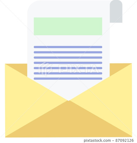 Open letter vector flat icon paper message - Stock Illustration ...