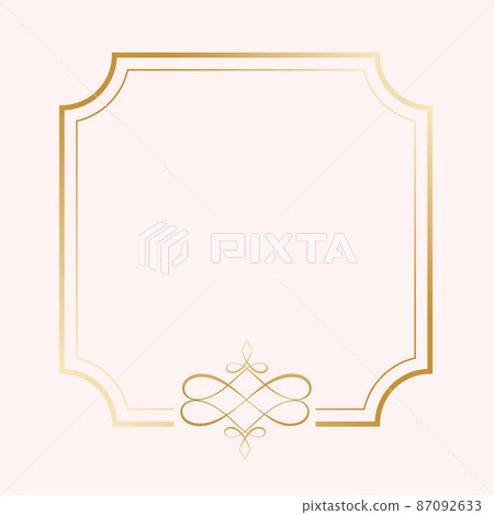 classic golden calligraphic ornamental frame on... - Stock Illustration ...