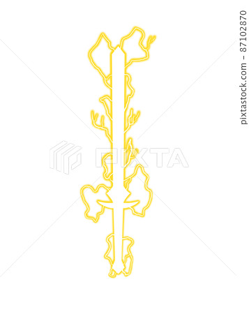 Thunder sword (yellow) - Stock Illustration [87102870] - PIXTA