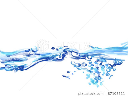 Illustration of water flow - Stock Illustration [87108311] - PIXTA