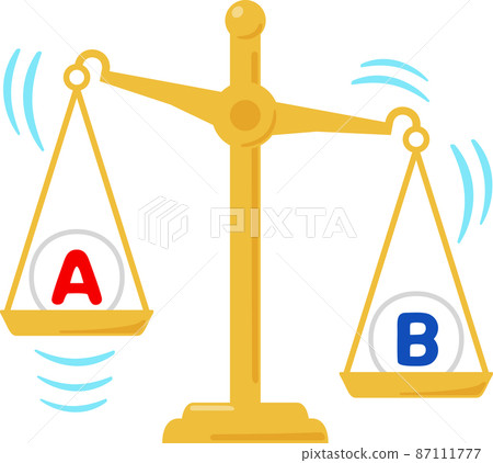 Balance tilted to one side - Stock Illustration [87111777] - PIXTA