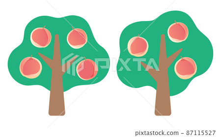 Illustration of peach tree - Stock Illustration [87115527] - PIXTA