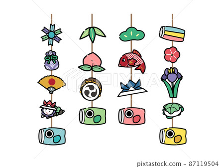 Illustration of tsurushi kazari, Children's Day - Stock Illustration ...