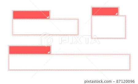 Red telop-based sprite with two-color subtitle - Stock Illustration ...
